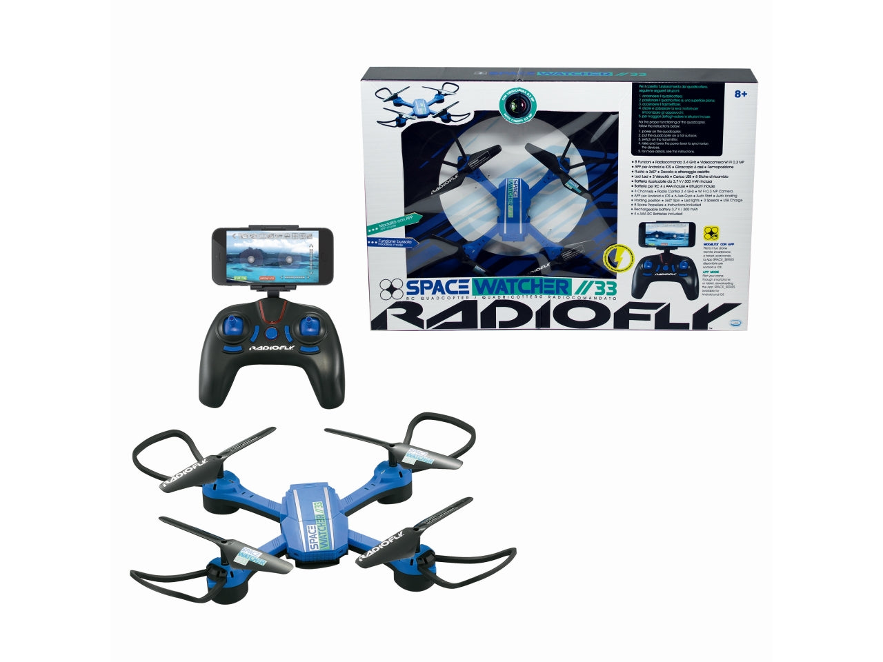 Radiofly - space watcher 33 drone radiocomandato - Galiani Store